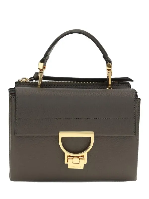 COCCINELLE Arlettis Calfskin Handbag With Gold Tone Hardware - Brown