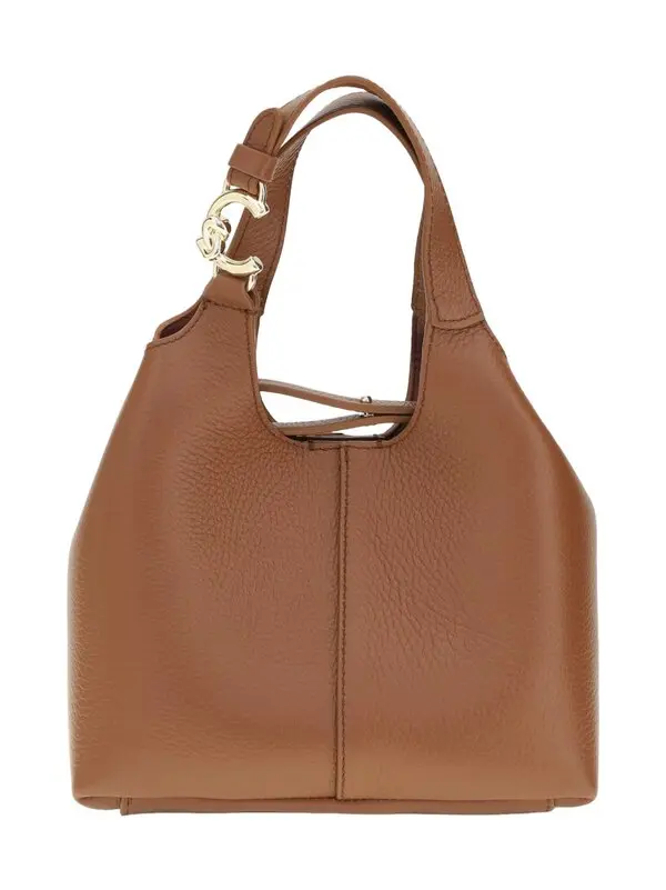 COCCINELLE C-easy Small Grained Leather Handbag - Brown