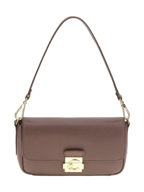 COCCINELLE C-me Lock Medium Shoulder Bag - Brown