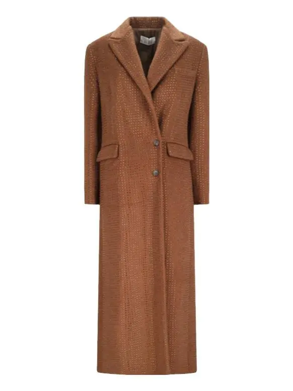 Giuseppe Di Morabito Embellished Double Breasted Coat - Brown