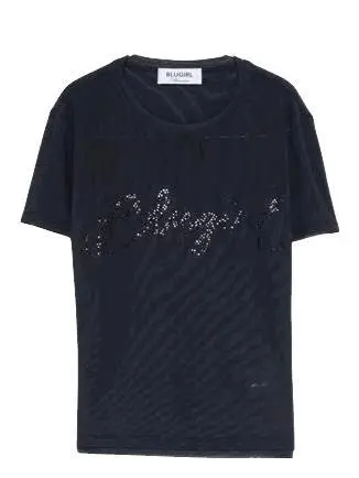 BLUGIRL Short-sleeved T-shirt With Crystal Embellishment - Black