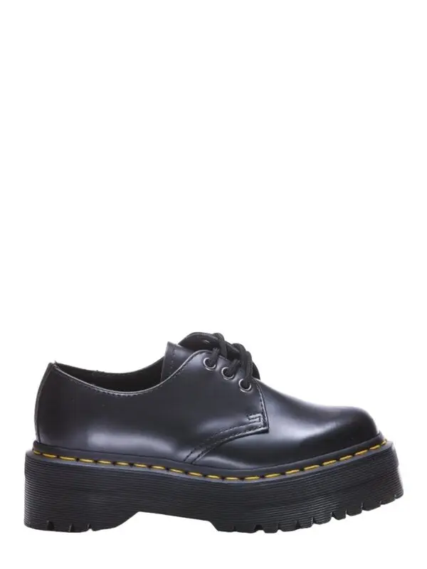 Dr. Martens Lace Up Derby Shoes With Platform Sole - Black