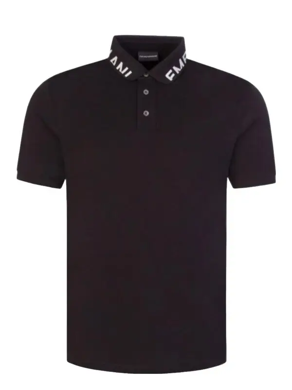 Emporio Armani Short-sleeved Polo Shirt - Black
