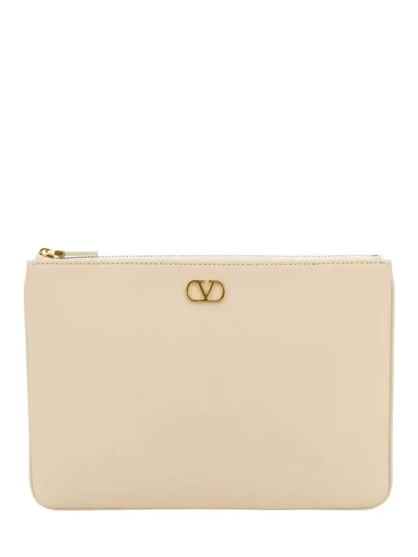 Valentino Garavani Zipper Clutch - Ivory
