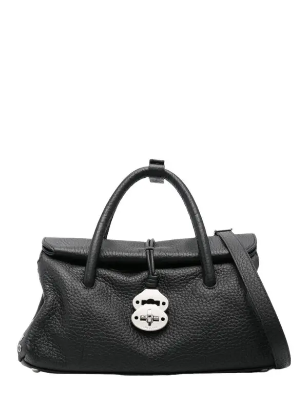 ZANELLATO Small Dotta Centauro Pebble-grain Tote Bag - Black
