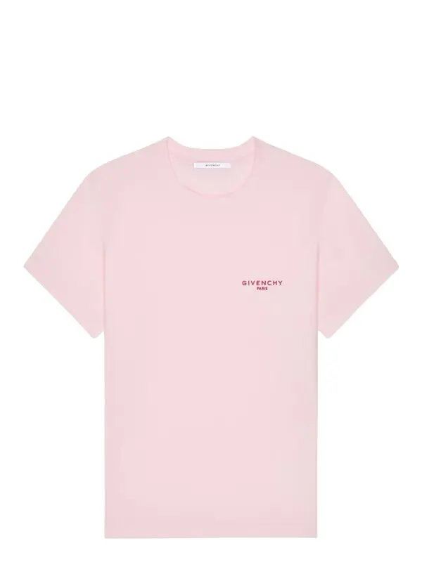 Givenchy Slim Fit T-shirt With Paris Embroidery - Light Pink