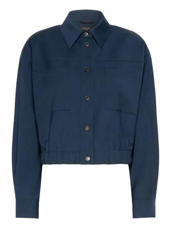 Max Mara Decano Elastic Waist Jacket - Blue