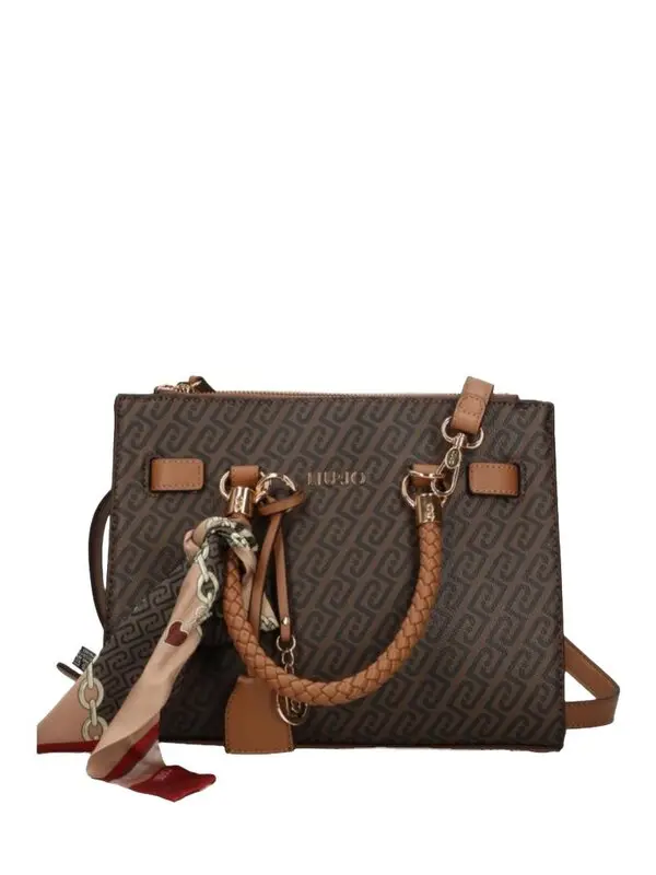 Liu Jo Monogram Print Top Handle Bag - Brown