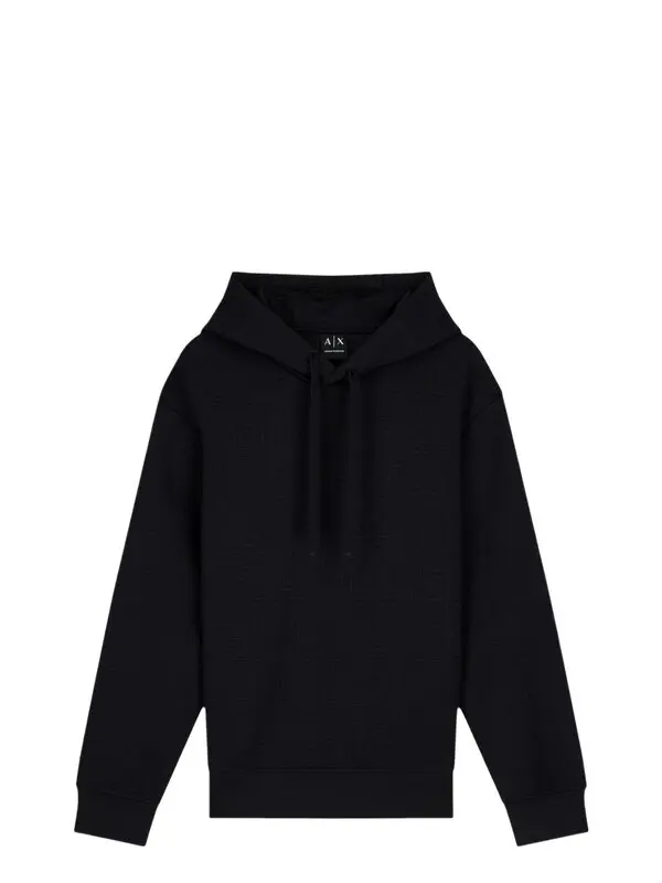 Armani Exchange Long Sleeve Hooded Sweatshirt - Black