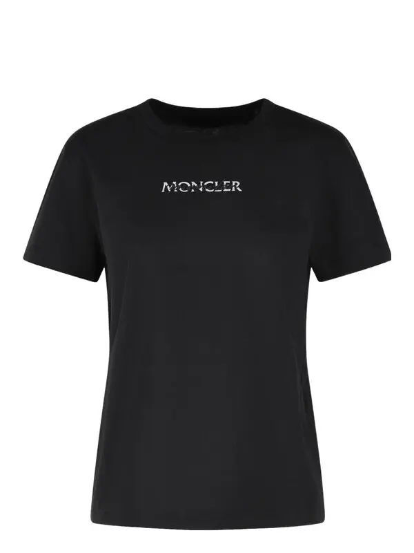 Moncler Logo Detailed Crewneck T-shirt - Black