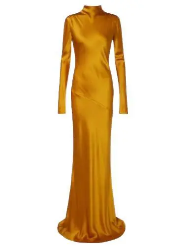 Tove Gio Silk Satin Gown - Brown