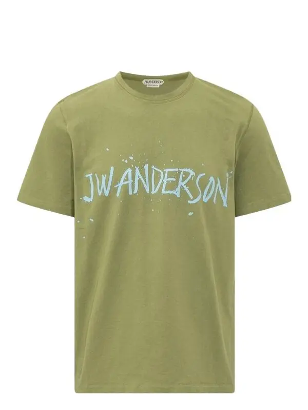 J.W.ANDERSON Jw Anderson Circular Logo Print T-shirt - Green