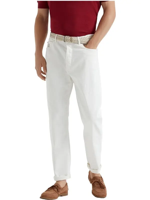 Brunello Cucinelli Cotton Jeans - White