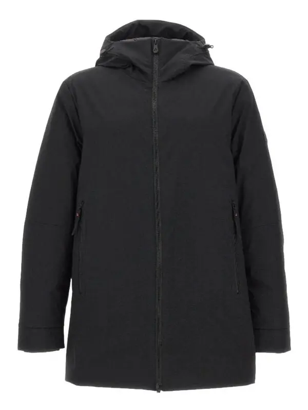 Peuterey Hooded Zip-up Parka Coat - Black