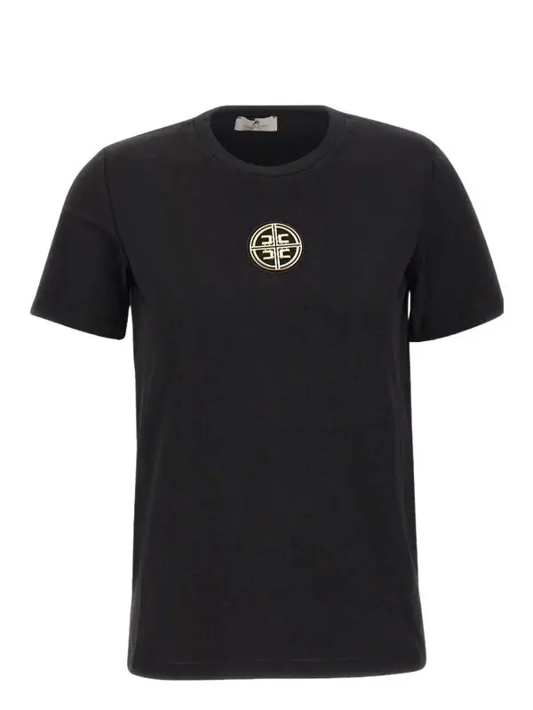 Elisabetta Franchi Logo Plaque T-shirt - Black