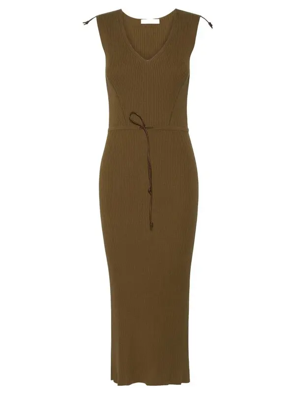 Max Mara Sleeveless Midi Dress - Mud