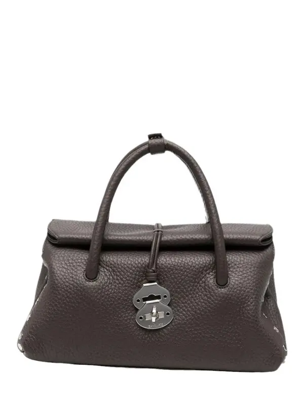 ZANELLATO Studded Leather Shoulder Bag - Brown
