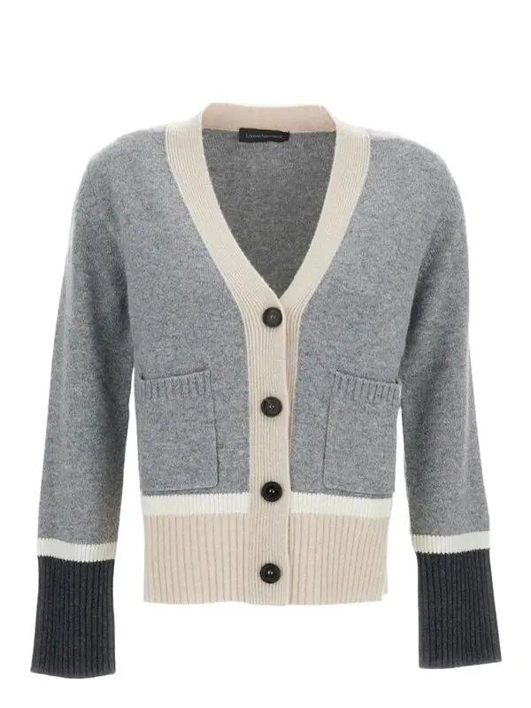 Lorena Antoniazzi V-neck Knitted Cardigan - Grey
