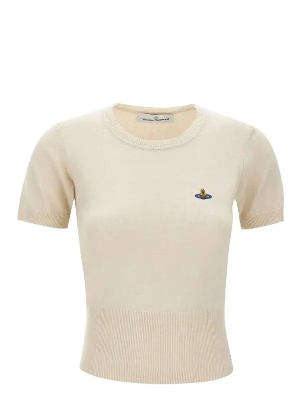 VIVIENNE WESTWOOD Bea Orb Knitted Top - Cream