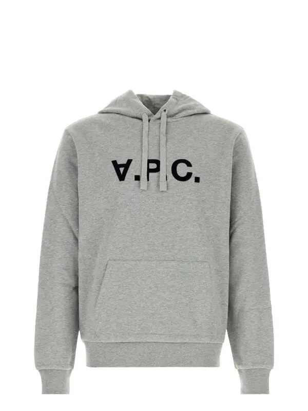 A.p.c. Logo Detailed Hoodie - Grey