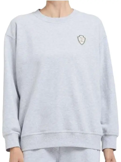 Brunello Cucinelli Crewneck Long Sleeve Sweatshirt With Emblem - White
