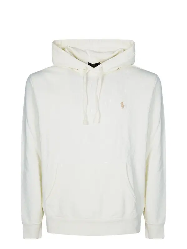 Polo Ralph Lauren Loopback Logo-embroidered Drawstring Hoodie - White