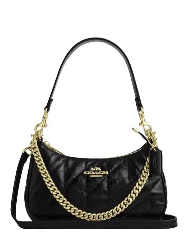 COACH Teri Quilted Leather Shoulder Bag - Black