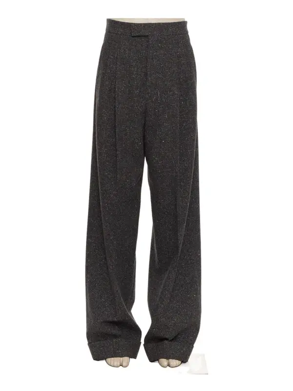 Valentino Garavani Pleated Wide-leg Trousers - Black
