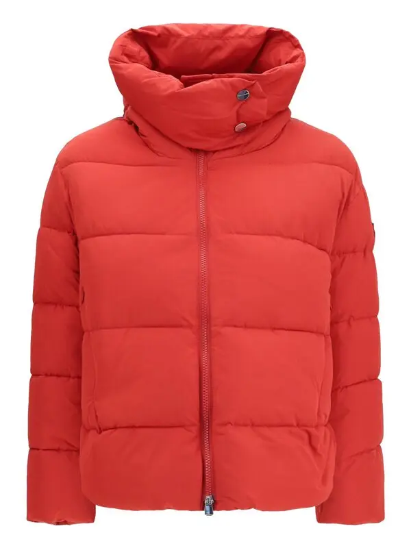 Pinko Quilted Hooded Down Jacket - Red
