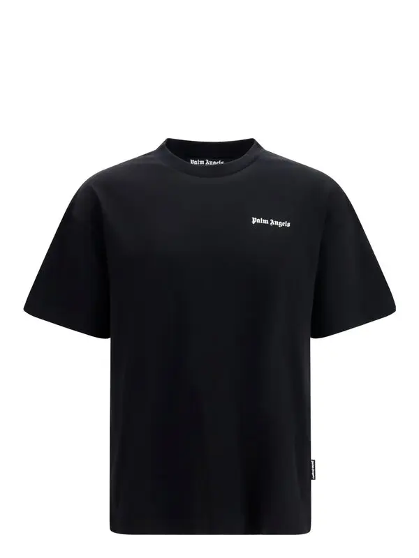 Palm Angels Logo-print Cotton T-shirt - Black