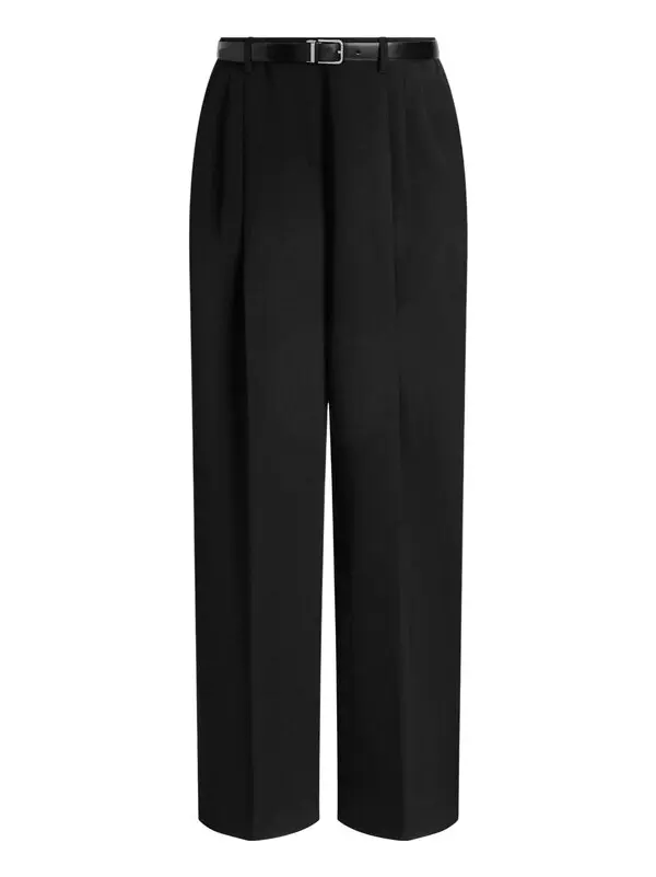 Dolce & Gabbana Wool Gabardine Trousers - Black