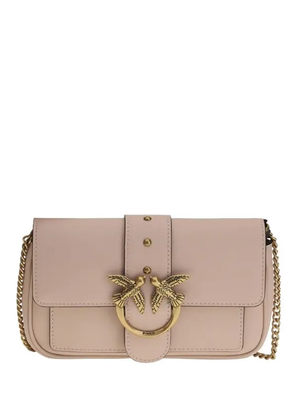Pinko Love One Shoulder Bag - Nude