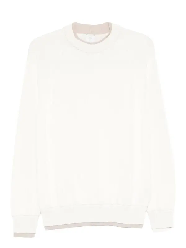 Eleventy Crew Neck Sweater - White