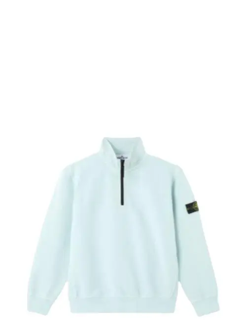 Stone Island Half-zip Patch Sweatshirt - Sky-blue