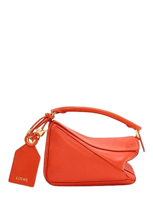 Loewe Featherlight Puzzle Mini Shoulder Bag - Deep Saffron