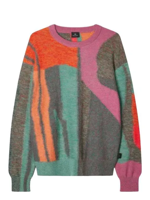 Paul Smith Abstract Pattern Crew Neck Sweater - Multicolor