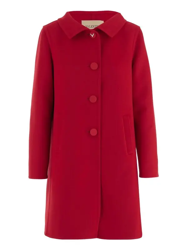Valentino Garavani Button-up Coat - Red