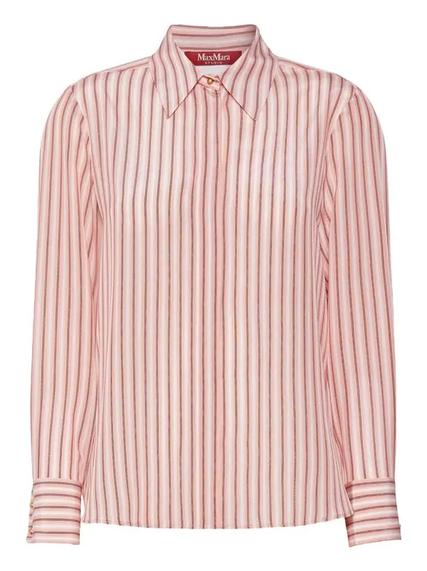Max Mara Striped Button-up Shirt - Pink