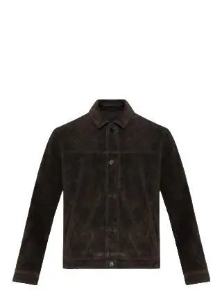 ALLSAINTS Suede Button-closure Jacket - Black