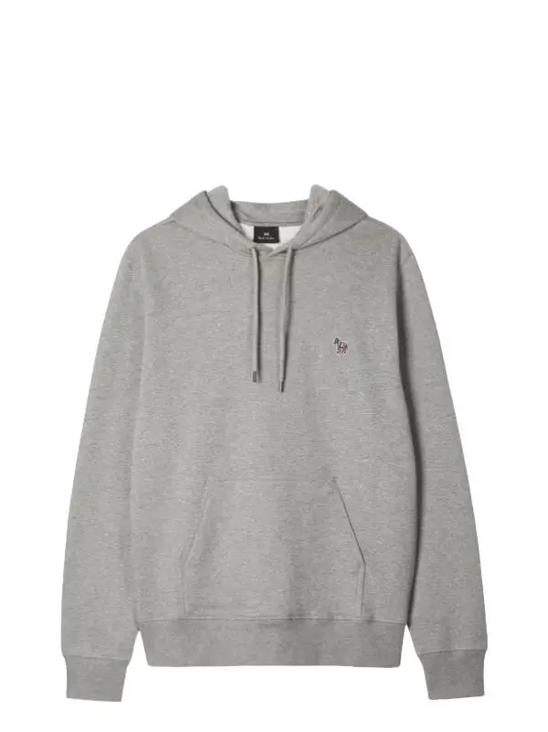Paul Smith Organic Cotton Zebra Logo Hoodie - Grey