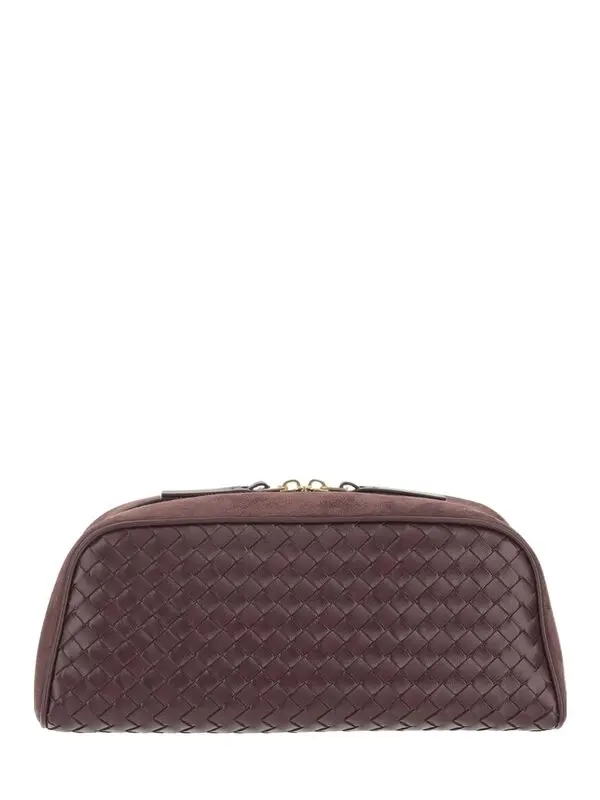 Bottega Veneta Zipper Clutch - Brown