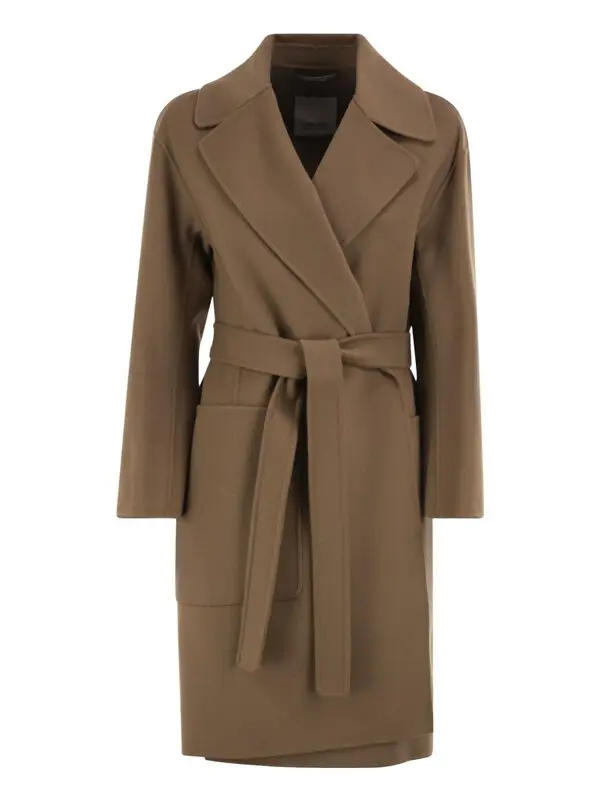 Max Mara Belted Wrap Coat - Green