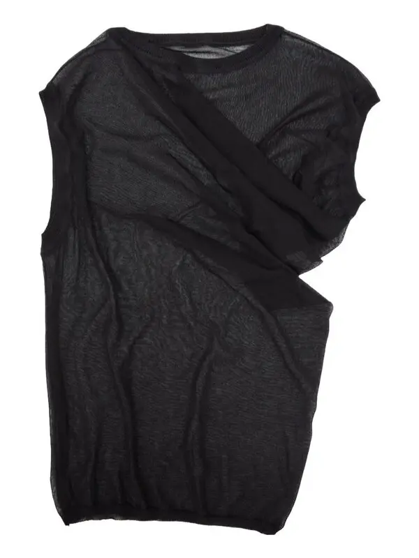 Paloma Wool Asymmetrical Knit Top - Black