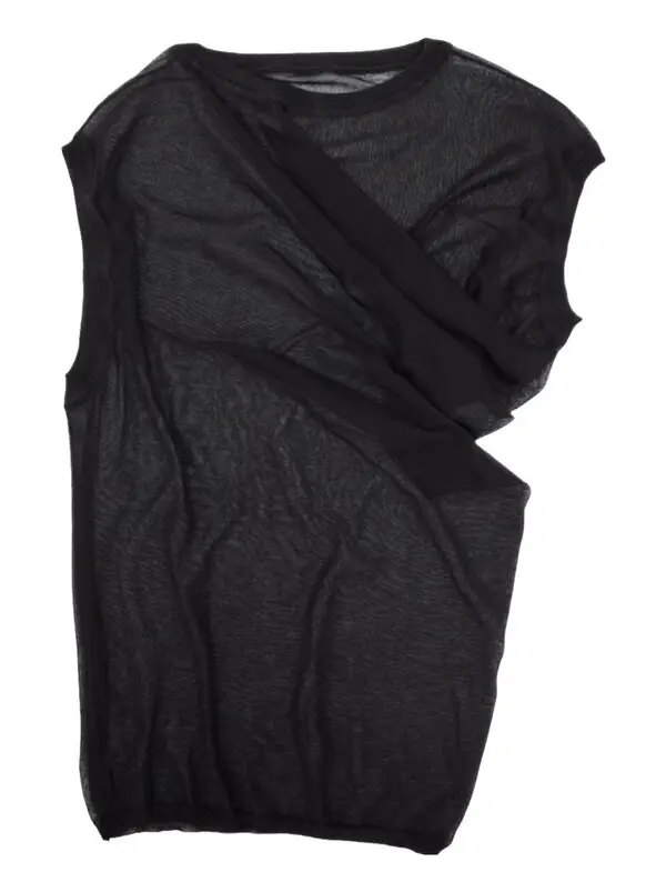 Paloma Wool Asymmetrical Knit Top - Black