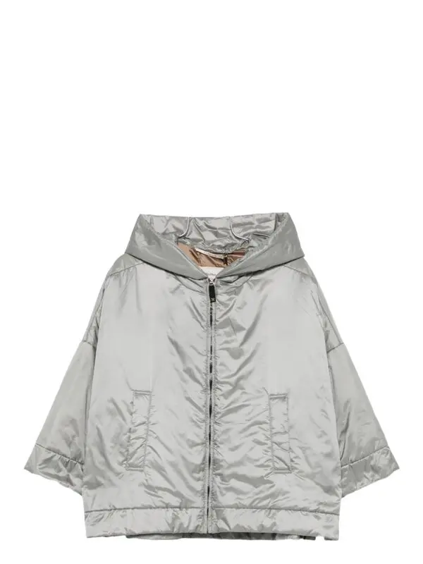 Max Mara Fiore Hooded Jacket - Gray