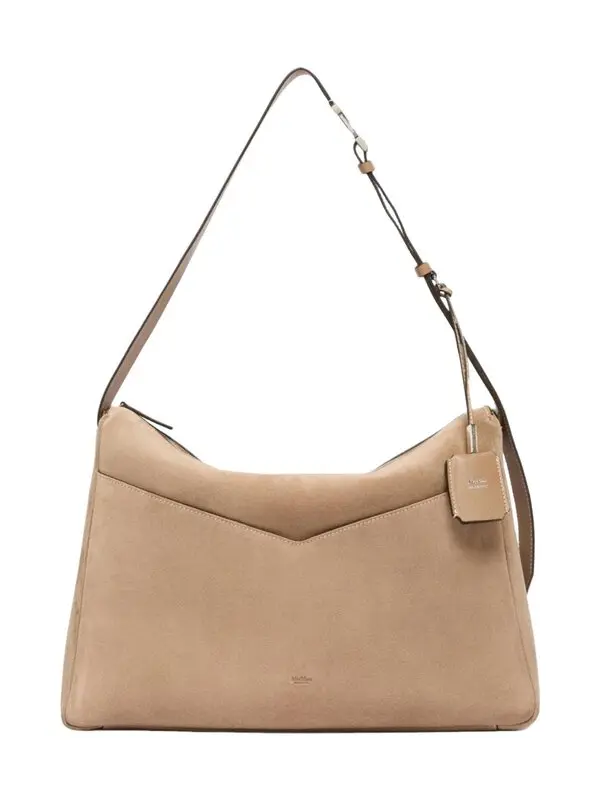 Max Mara Split Leather Handbag - Mud