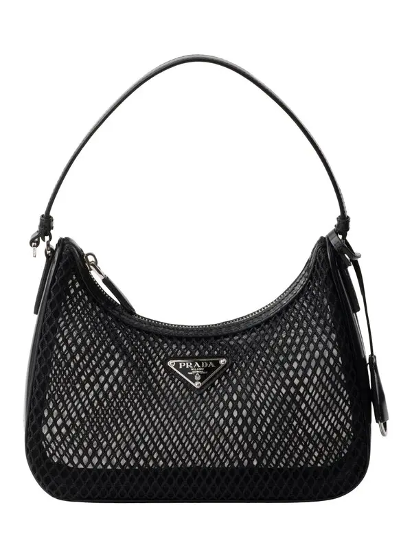 Prada Re-nylon Mesh Re-edition 2005 Shoulder Bag - Black