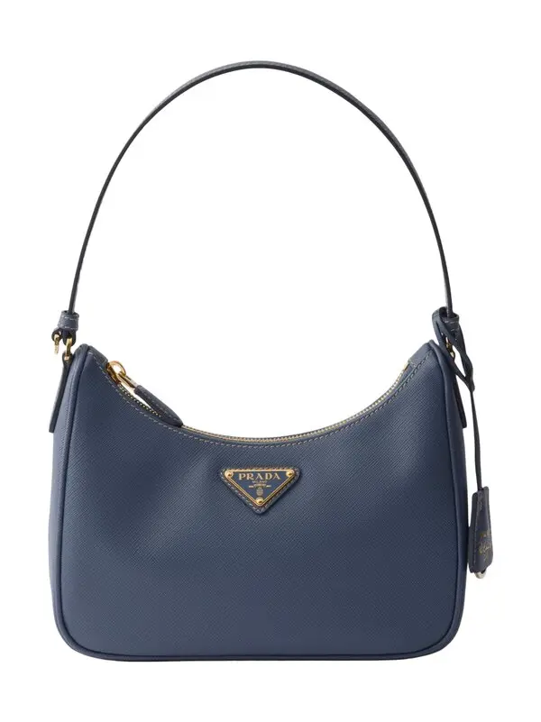 Prada Mini Saffiano Leather Re-edition 2005 Top-handle Bag - Blue