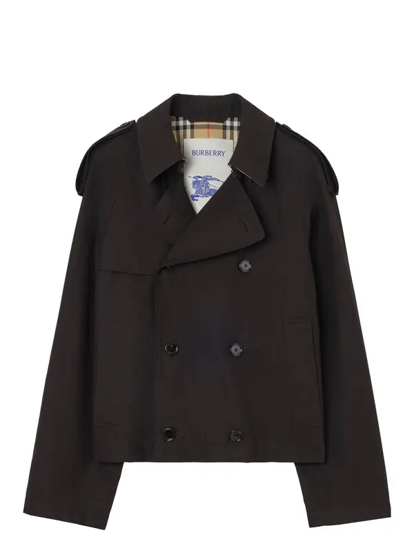 Burberry Tropical Gabardine Leadenham Trench Coat - Black