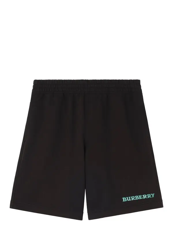 Burberry Cotton Logo Shorts - Black